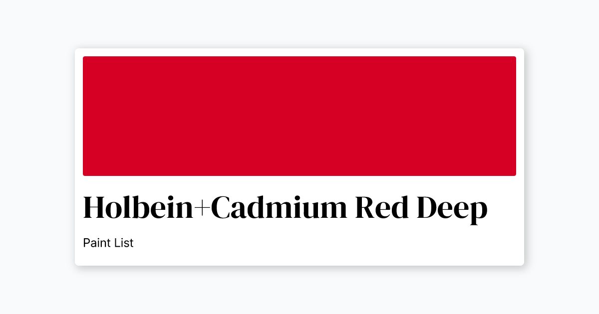 Holbein Extra-Fine Artists' Oil Colors Cadmium Red Deep