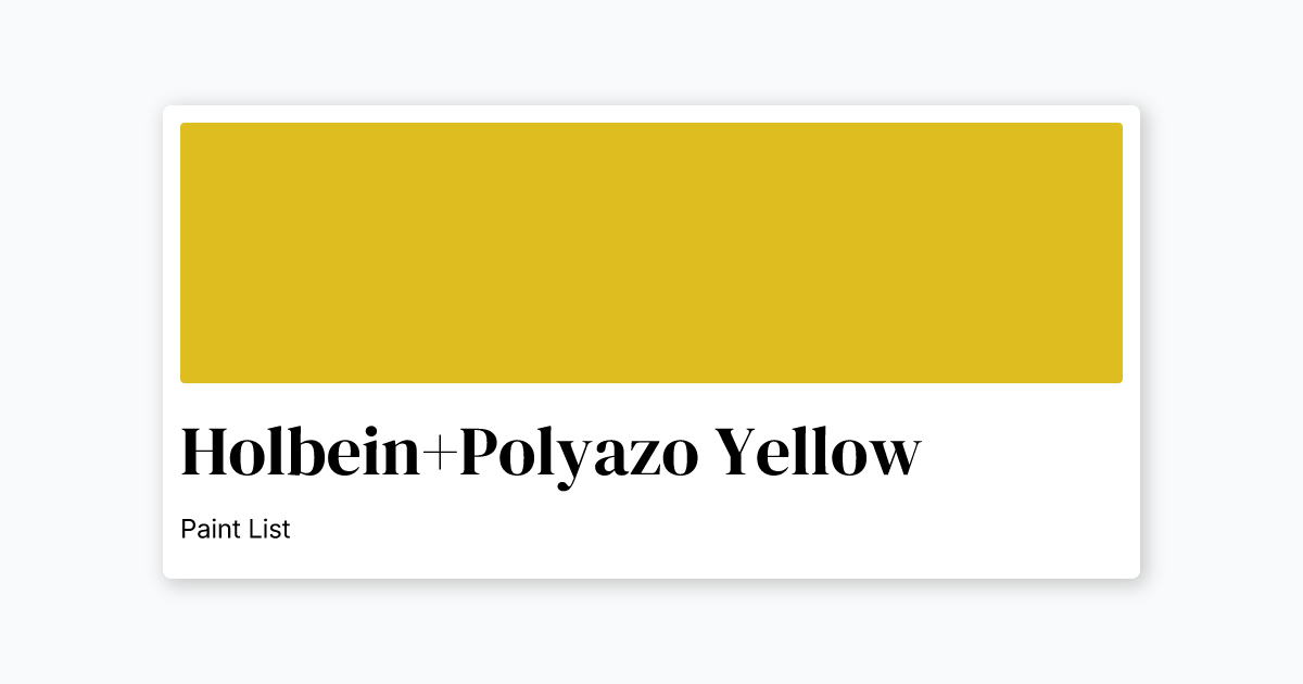 Holbein Extra-Fine Artists' Oil Colors Polyazo Yellow